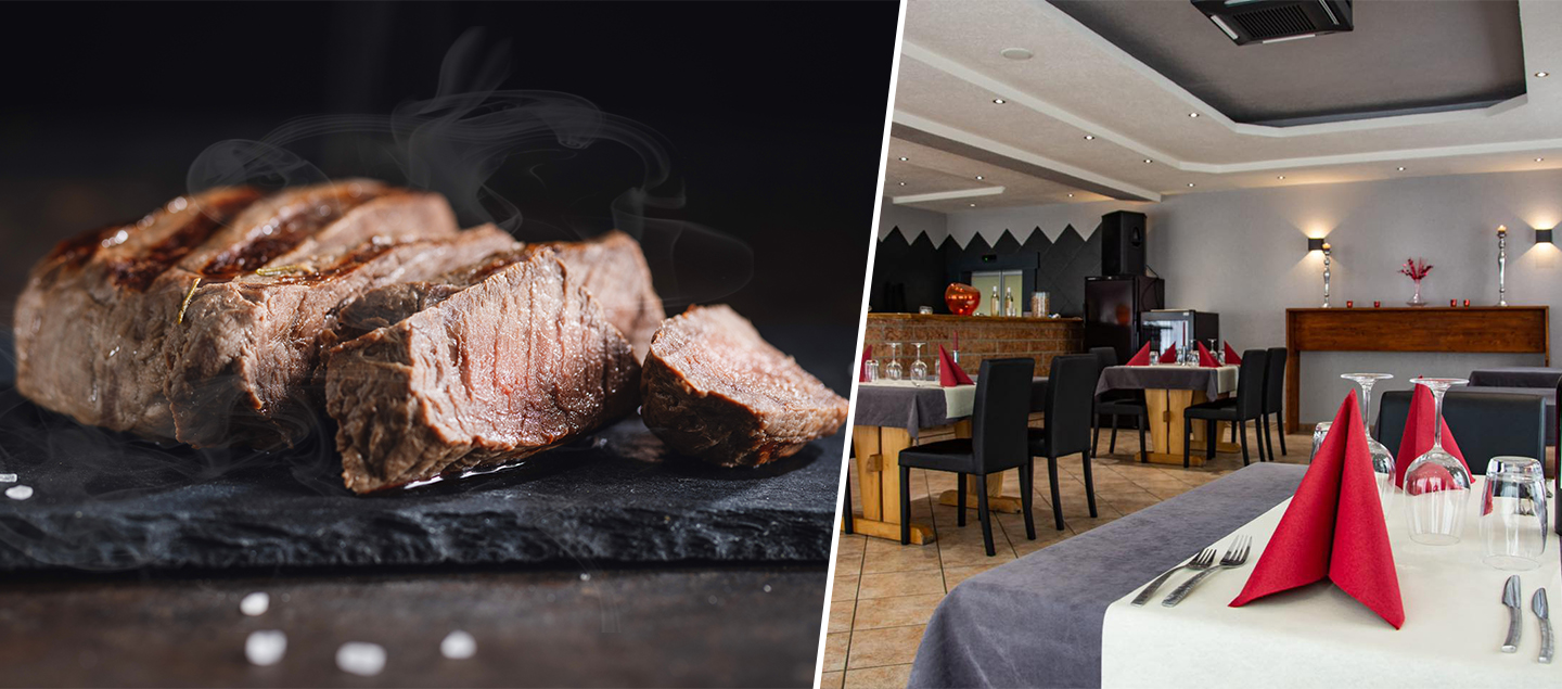 Menu viande sur ardoise avec entrée, dessert et Kir de bienvenue dès 2 ...