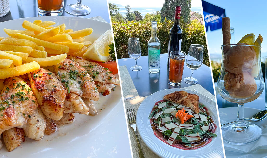Menu filets de perche meunière avec entrée au choix vin et digestifs ...